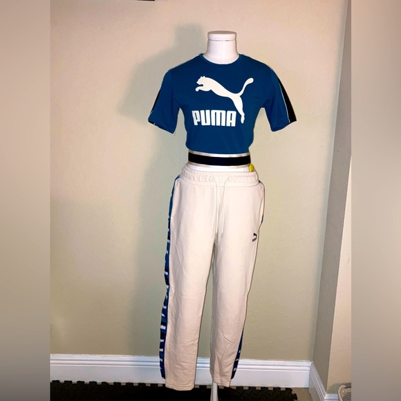Puma | Pants & Jumpsuits | Puma Jogger Set W Banded Crop Top | Poshmark